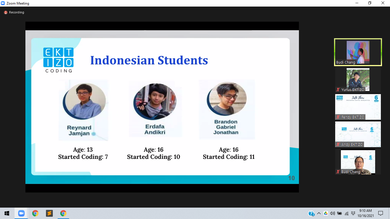 Talk Show 'Preparing Digital Generation' - EKTIZO Coding